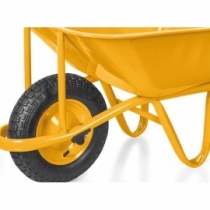 Brouette de chantier Acier Cuve carrée 80L Roues gonflées VITO